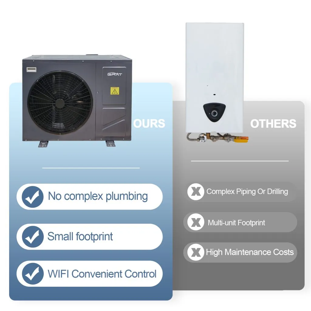 GRAT 34,000 BTU/10 KW Heating & Cooling & DHW 3 in 1 Heat Pump, Heating ...